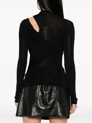 SELF-PORTRAIT Cut-out Blouse - Black