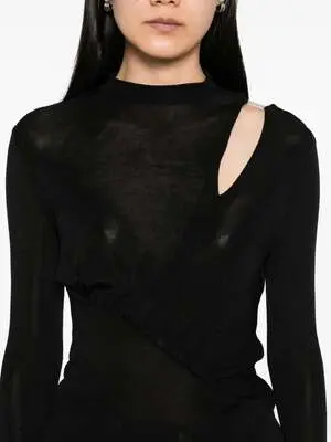 SELF-PORTRAIT Cut-out Blouse - Black