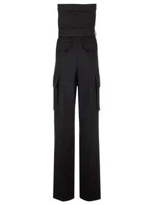 Saint Laurent Cassandre Bustier Jumpsuit - Black