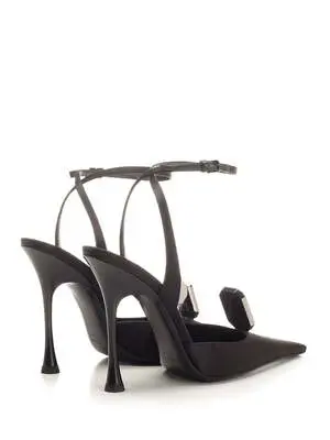 Saint Laurent Doville Satin Slingback