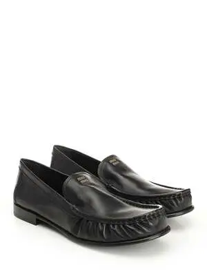 Miu Miu Buffalo Leather Moccasins
