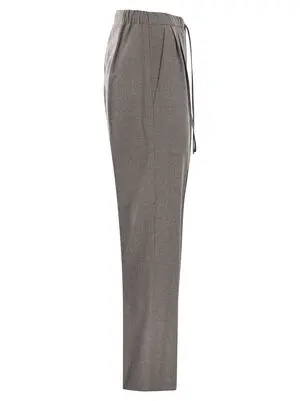 Max Mara Cashmere Drawstring Trousers - Gray