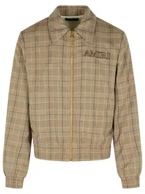 Amiri Plaid Virgin Wool Blend Jacket - Cream