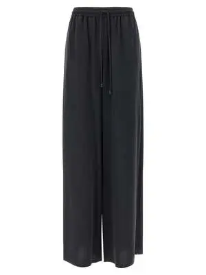 Max Mara MAX MARA Mxmgenero Wide-Leg Silk Canvas Pants Blue