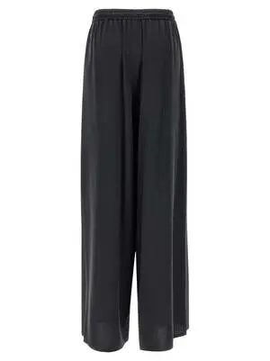 Max Mara Mxmgenero Wide-leg Silk Canvas Pants - Blue