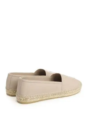 Saint Laurent Cassandre" Lambskin Espadrilles - Cream