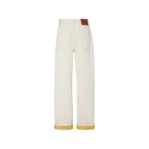 Fendi Straight-leg Jeans With Monogram Detail - Cream