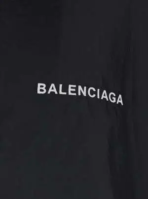 Balenciaga Oversized Tech Fabric Jacket With Logo