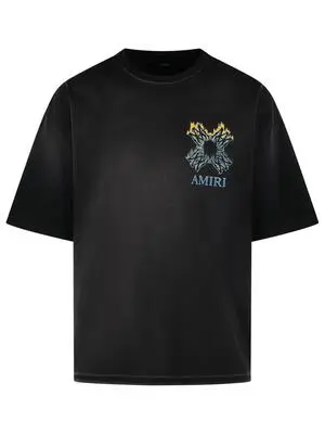 Amiri Amiri 'Quad Ma' Black Cotton T-Shirt Men Black