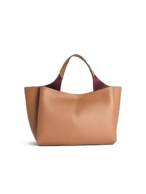 TOD'S Leather Handheld Shoulder Bag With Removable Charm - Brown