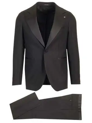 Tagliatore Tuxedo With Peak Lapels - Black