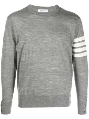 Thom Browne 4-bar Merino Wool Sweater - Gray
