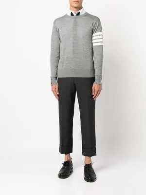 Thom Browne 4-bar Merino Wool Sweater - Gray