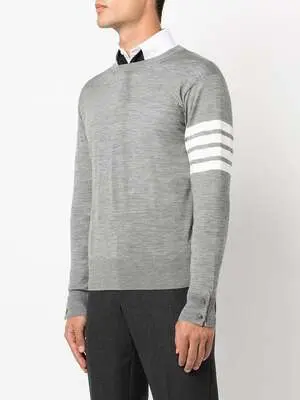 Thom Browne 4-bar Merino Wool Sweater - Gray