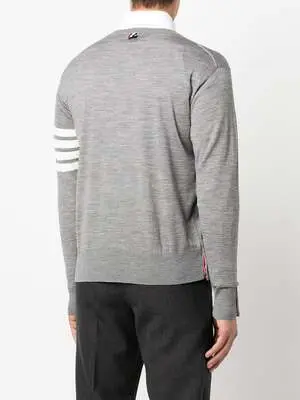 Thom Browne 4-bar Merino Wool Sweater - Gray