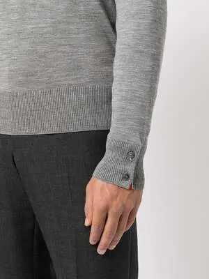 Thom Browne 4-bar Merino Wool Sweater - Gray