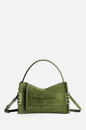 JW Anderson Small Loafer Bag In Suede - Multicolor