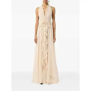 Blumarine Sleeveless Halter Neck Evening Dress