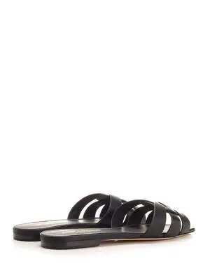 Saint Laurent Nu Pieds Tribute Sandals - Black
