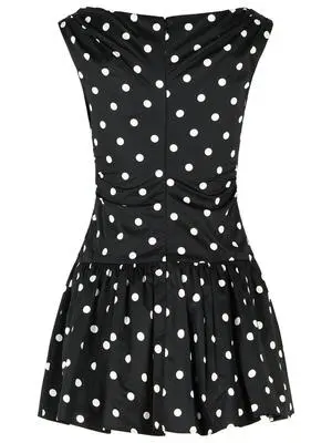 SELF-PORTRAIT Polka Dot Cotton Dress