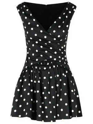 SELF-PORTRAIT SELF-PORTRAIT Polka Dot Cotton Dress