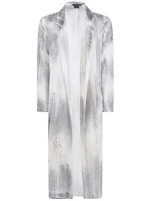 Avant Toi Brushed Effect Linen And Cotton Net Fabric Reversible Jacket With Lamination - Gray