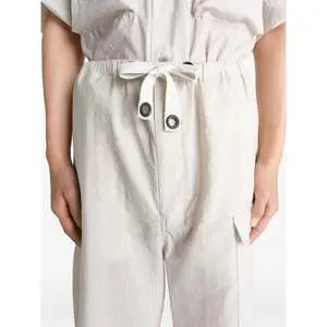 LEMAIRE Beige Drawstring Cargo Shorts - Cream