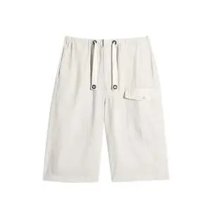 LEMAIRE Beige Drawstring Cargo Shorts - Cream