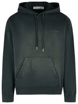 GOLDEN GOOSE Cotton Sweatshirt With Tonal Logo Embroidery - Black