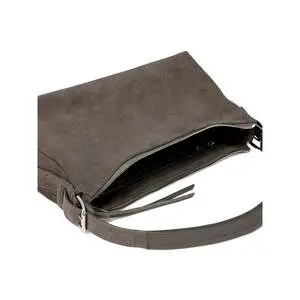 LEMAIRE Grey Suede Shoulder Bag