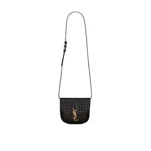 Saint Laurent Kaia Croc Effect Shoulder Bag