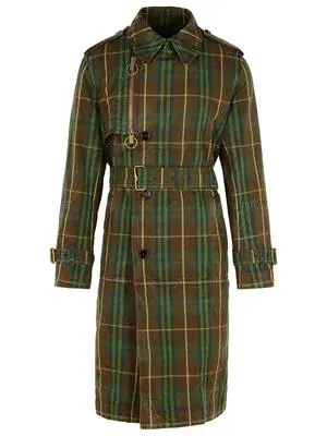 Burberry Dark Cotton Trench Coat - Green