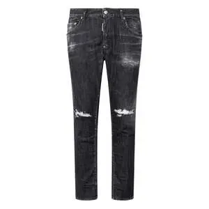Dsquared2 Grey Cotton Blend Trousers - Gray