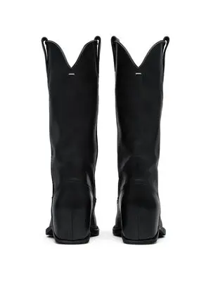 MAISON MARGIELA Leather Western Boots - Multicolor