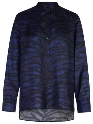Stella McCartney Tiger Print Silk Shirt