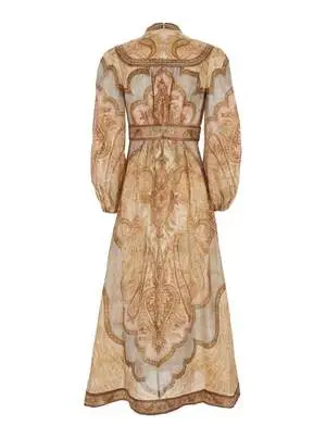 Zimmermann Wanderlust Long Dress With Paisley Motif - Multicolor