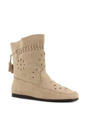 Isabel Marant Étoile Woosta Perforated Suede Boots - Multicolor