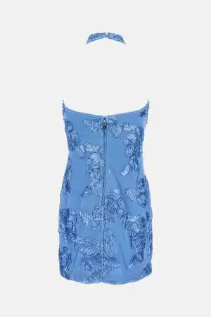 ROTATE BY BIRGER CHRISTENSEN High Neck Sheath Dress With Floral Motif - Multicolor