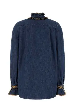 Valentino Garavani Chambray Denim Blouse