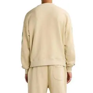 Off-White Contrast Logo Print Long Sleeve Sweatshirt - Cream