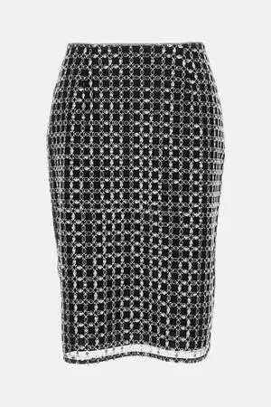 ROTATE BY BIRGER CHRISTENSEN Sequined Mini Skirt