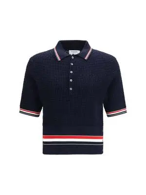 Thom Browne Woven Cotton Polo