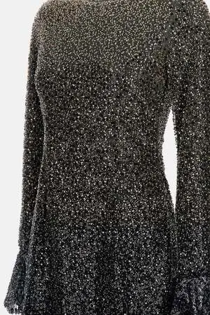 ROTATE BY BIRGER CHRISTENSEN Embellished Mini Dress With Flared Cuffs - Multicolor