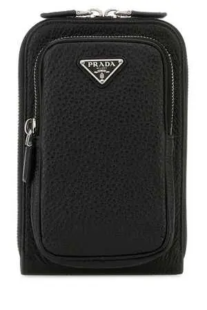 Prada Leather Phone Case - Black