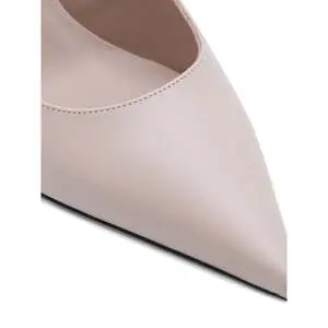 JIMMY CHOO Light Pink Pointed Toe Slingback Strap Heels - Cream