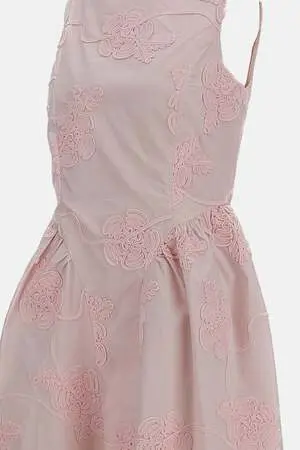 ROTATE BY BIRGER CHRISTENSEN Floral Embroidered Midi Dress