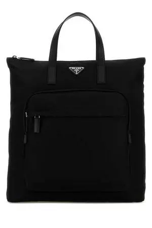 Prada Re-nylon Shopping Bag - Black