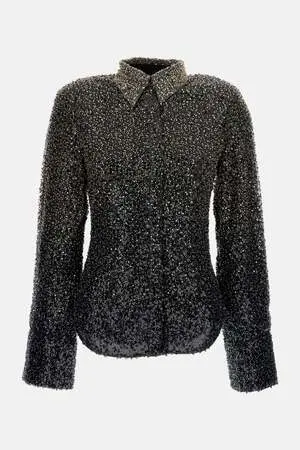 ROTATE BY BIRGER CHRISTENSEN Embellished Long-sleeve Shirt - Multicolor