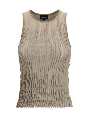 Giorgio Armani Textured Tops For Women