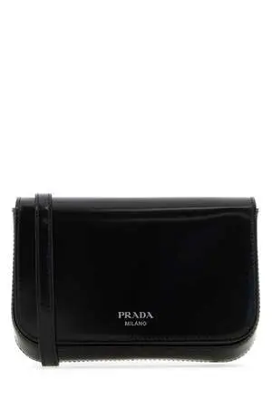 Prada Leather Crossbody Bag - Black